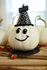 Decorated Baby Boo Pumpkins for Halloween - Town & Country Living