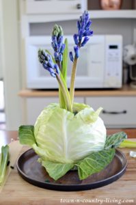 How to Make a Cabbage Flower Vase - Town & Country Living