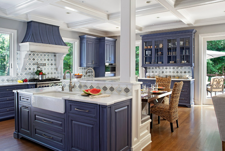 Stunning Custom Blue Kitchen: Why It’s This Home’s Centerpiece