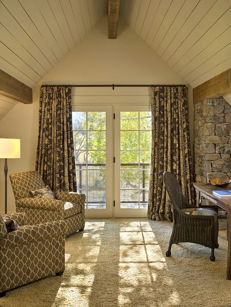 A Beautiful Ranch-Style Home With Stone And Wood Accents