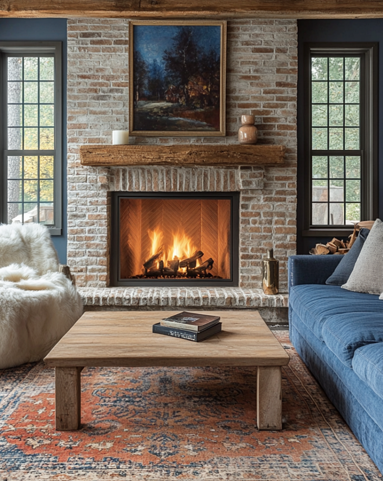Rooms Made Cozy with Stunning Stone and Brick Fireplaces